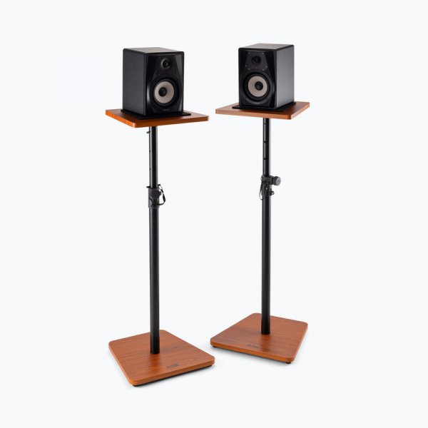 On-Stage - Wood Studio Monitor Stands (Rosewood, Pair) - On-Stage